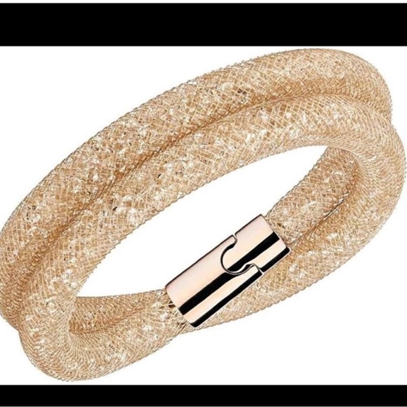 Swarovski | Jewelry | Swarovski Gold Stardust Bracelet Necklace | Poshmark